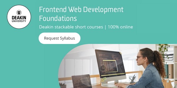 Request Syllabus: Frontend Web Development Foundations.
